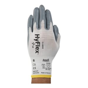 ansell healthcare 103334 series 11-800 nitrile hyflex light duty foam glove, 15 gauge, size 10, gray (pack of 144)