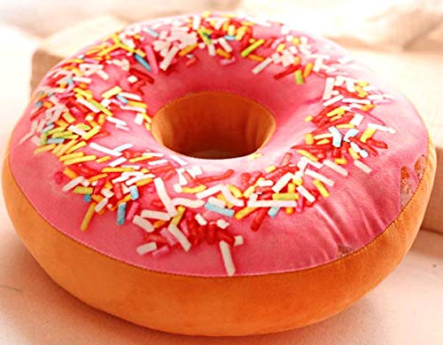 Nunubee Round Doughnut Back Stuffed Cushion Throw Pillow Plush Play Toy Doll for Office Chair Car Pattern 2