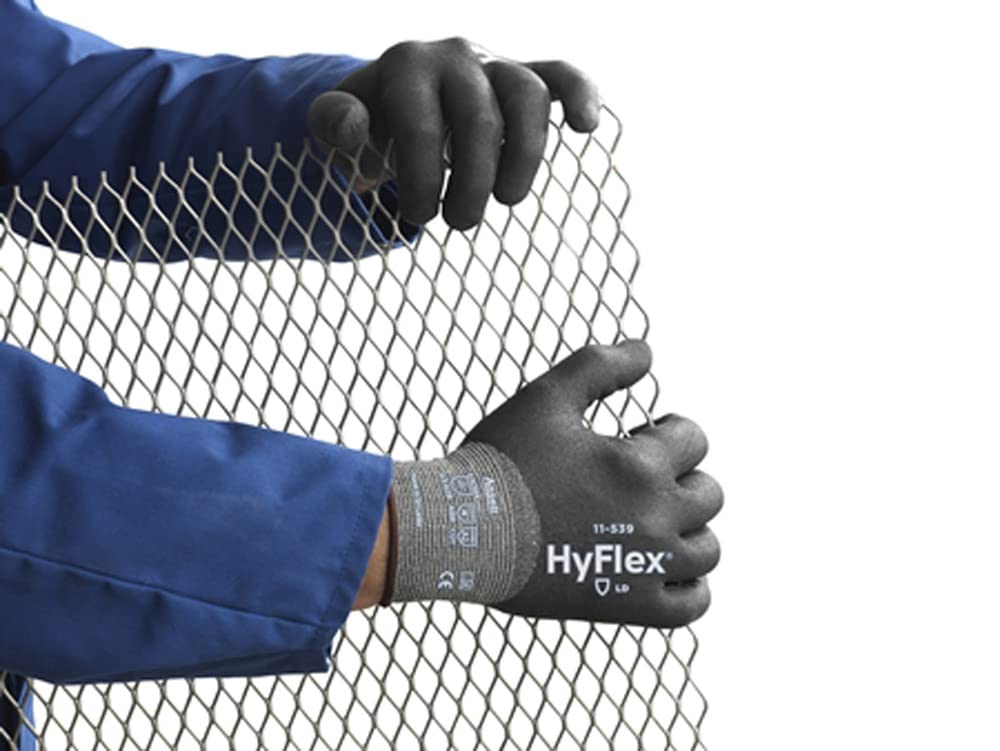 Ansell Healthcare 11539070 Series 11-539 HyFlex HPPE Glove, Full Coat with a Spandex Polyester Knitwrist, 18 Gauge, Size 7 (Pack of 144)