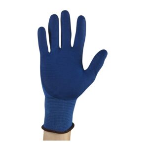 Ansell Healthcare 111717 Series 11-818 HyFlex Light Nitrile Duty FORTIX Foam Glove, Size 10, Blue (Pack of 144)