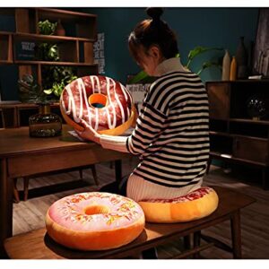 Nunubee Round Doughnut Back Stuffed Cushion Throw Pillow Plush Play Toy Doll for Office Chair Car Pattern 1