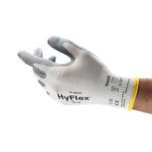 Ansell Healthcare 103334 Series 11-800 Nitrile HyFlex Light Duty Foam Glove, 15 Gauge, Size 10, Gray (Pack of 144)