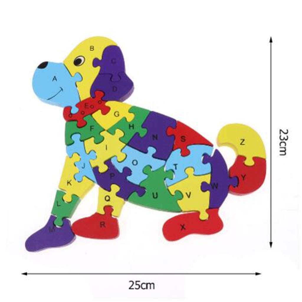 HIPGCC Wooden Jigsaw Puzzles Dog Toys Numbers Puzzles Preschool Educational Toys for Toddlers Kids Children Boys Girls, Age 3 4 5 Year Old and Up