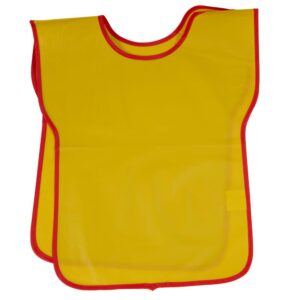 colorations easy-on kids art smock – smock for painting and crafting, latex-free and easy to clean – sleeveless smock for kids measures 19” x 16”