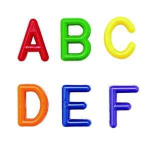 Colorations LETBD Big Letter Beads, Plastic, 300 Pieces, Language, Arts & Crafts, for Kids, Stringing, Teachers, Motor Skills, Multi Color