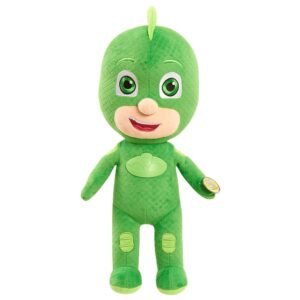 pj masks sing & talk gekko plush, kids toys for ages 3 up by just play