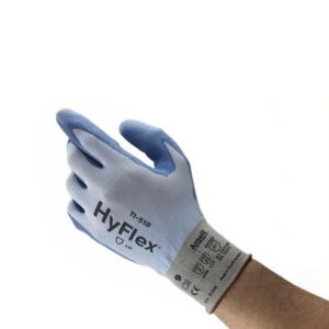 Ansell Healthcare 111707 Series 11-518 HyFlex Polyurethane Light Duty Cut Resistant Glove, Size 6, Blue (Pack of 144)