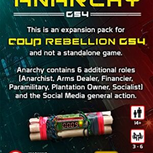 Indie Boards and Cards Coup Rebellion G54 Anarchy Game for 168 months to 12000 months