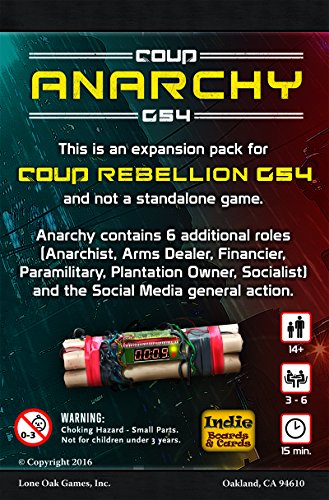 Indie Boards and Cards Coup Rebellion G54 Anarchy Game for 168 months to 12000 months