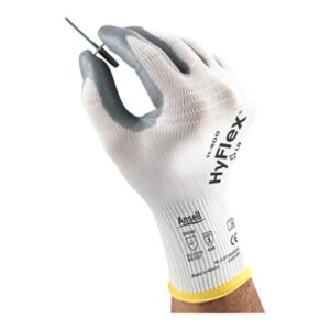 Ansell Healthcare 103334 Series 11-800 Nitrile HyFlex Light Duty Foam Glove, 15 Gauge, Size 10, Gray (Pack of 144)