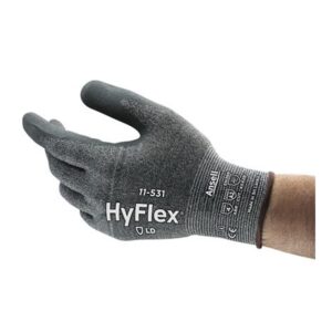 Ansell Healthcare 11531060 Series 11-531 HyFlex HPPE Glove, Palm Coated with a Spandex Polyester Knitwrist, 18 Gauge, Size 6 (Pack of 144)