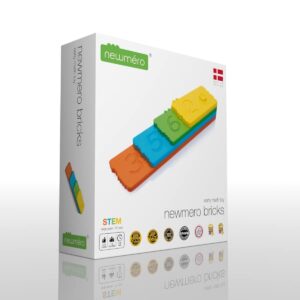 Newmero Bricks - Place Value Manipulatives & STEM Toys for Kids Aged 3-9 | Hands-On Math Learning Resources for Preschool, Kindergarten, First, Second, and Third Grade | Fun Math Games