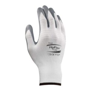 ansell healthcare 103330 series 11-800 nitrile hyflex light duty foam glove, 15 gauge, size 6, gray (pack of 144)