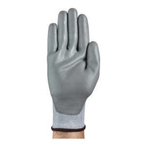 Ansell Healthcare 163836 Series 11-727 HPPE HyFlex Glove, Nylon and Lycra, Knitwrist Cuff, 15 Gauge, Size 6, Gray Liner with a Polyurethane Palm Coat (Pack of 144)