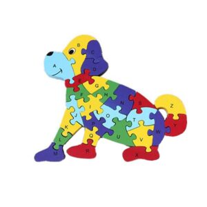 hipgcc wooden jigsaw puzzles dog toys numbers puzzles preschool educational toys for toddlers kids children boys girls, age 3 4 5 year old and up