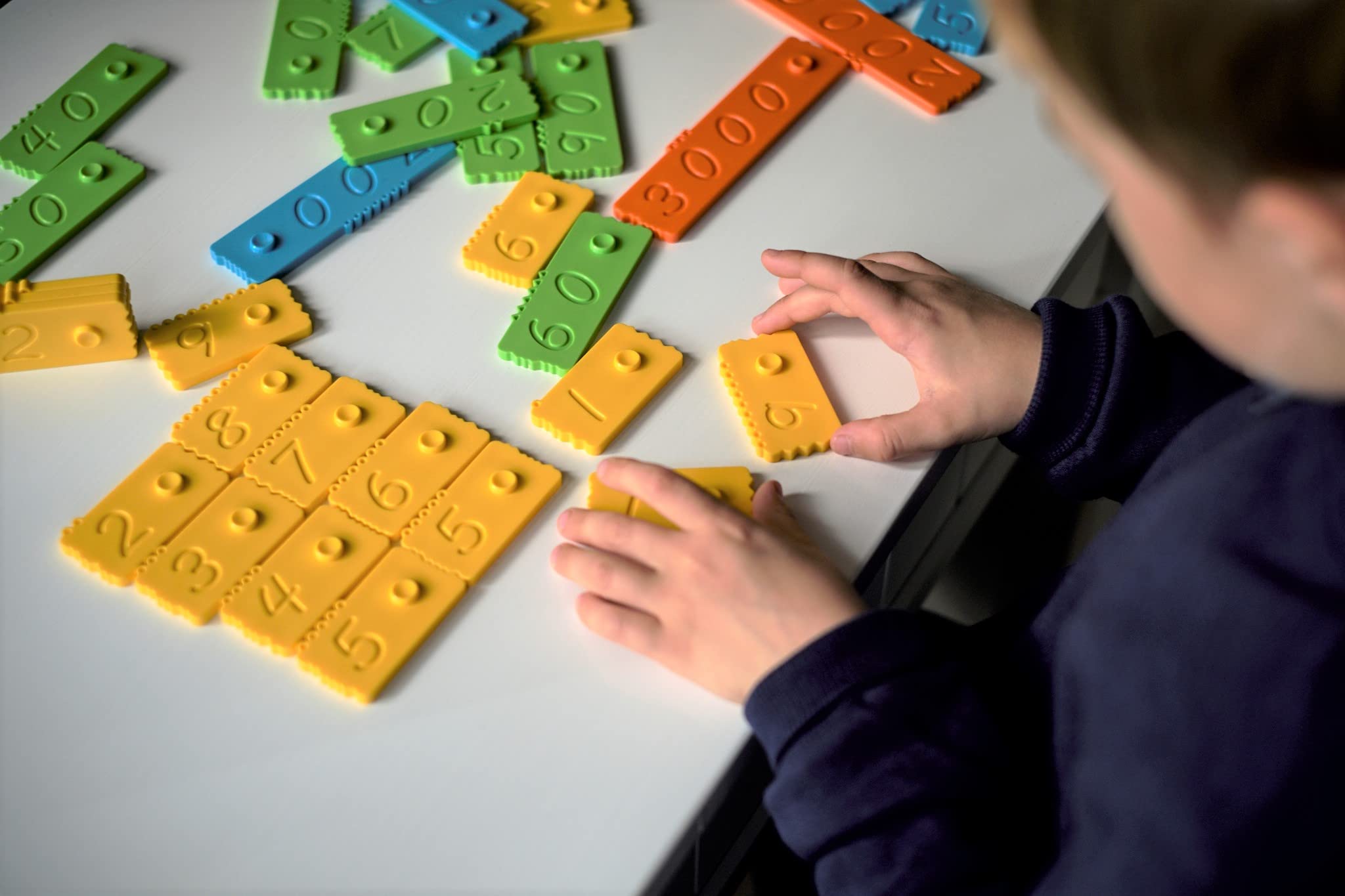 Newmero Bricks - Place Value Manipulatives & STEM Toys for Kids Aged 3-9 | Hands-On Math Learning Resources for Preschool, Kindergarten, First, Second, and Third Grade | Fun Math Games