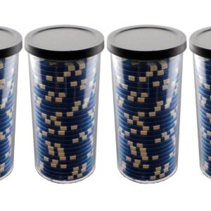 Versa Games 25pc Poker Chip Storage Tube - 4 Piece Set