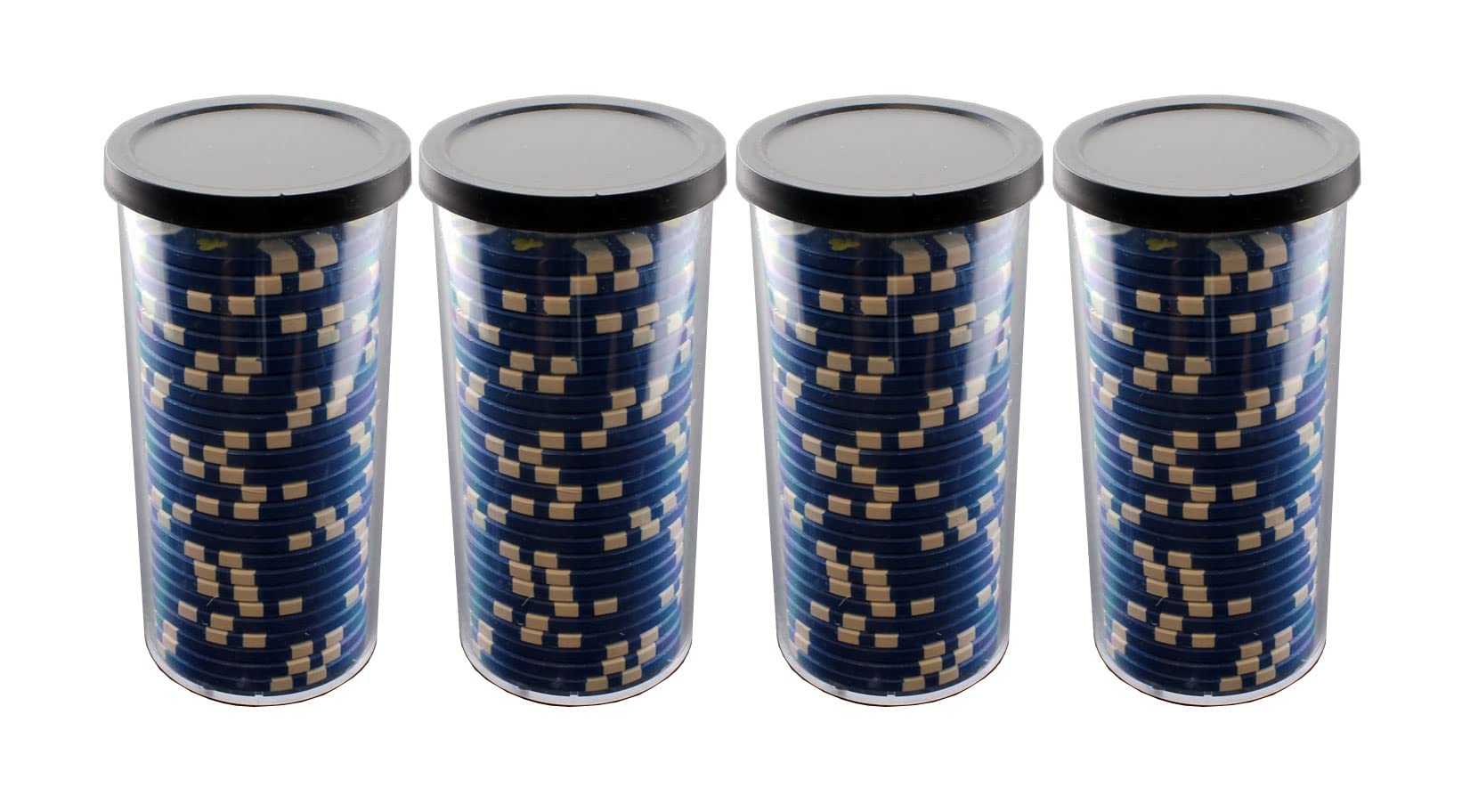 Versa Games 25pc Poker Chip Storage Tube - 4 Piece Set