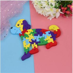 HIPGCC Wooden Jigsaw Puzzles Dog Toys Numbers Puzzles Preschool Educational Toys for Toddlers Kids Children Boys Girls, Age 3 4 5 Year Old and Up