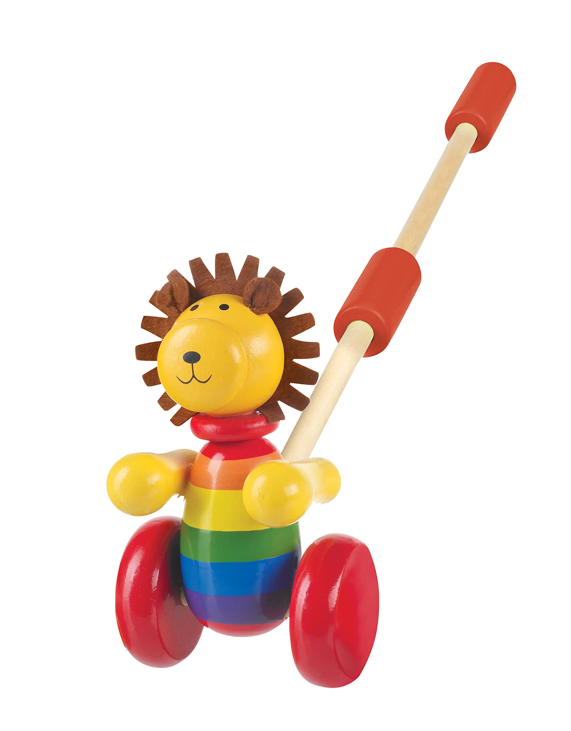 Orange Tree Toys - Lion - Wooden Push Along