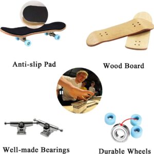 HAPTIME Fingerboard Finger Skateboards for Kids, Mini Maple Finger Board with Wooden Board, Professional Bearing and Wheels