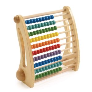 excellerations deluxe wooden, easy-stand, 11.75 inches h, abacus, early math skills, educational toy, preschool, stem, kids toys (item # abacus2)