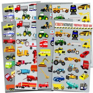 cars and trucks stickers party supplies pack toddler - over 160 stickers for toddler boys and girls (cars, fire trucks, construction, buses & more!)