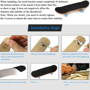 HAPTIME Fingerboard Finger Skateboards for Kids, Mini Maple Finger Board with Wooden Board, Professional Bearing and Wheels