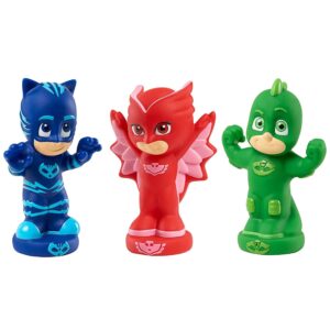 pj masks bath toy set, includes 7-inch catboy, gekko, and owlette water toys for kids, kids toys for ages 3 up by just play