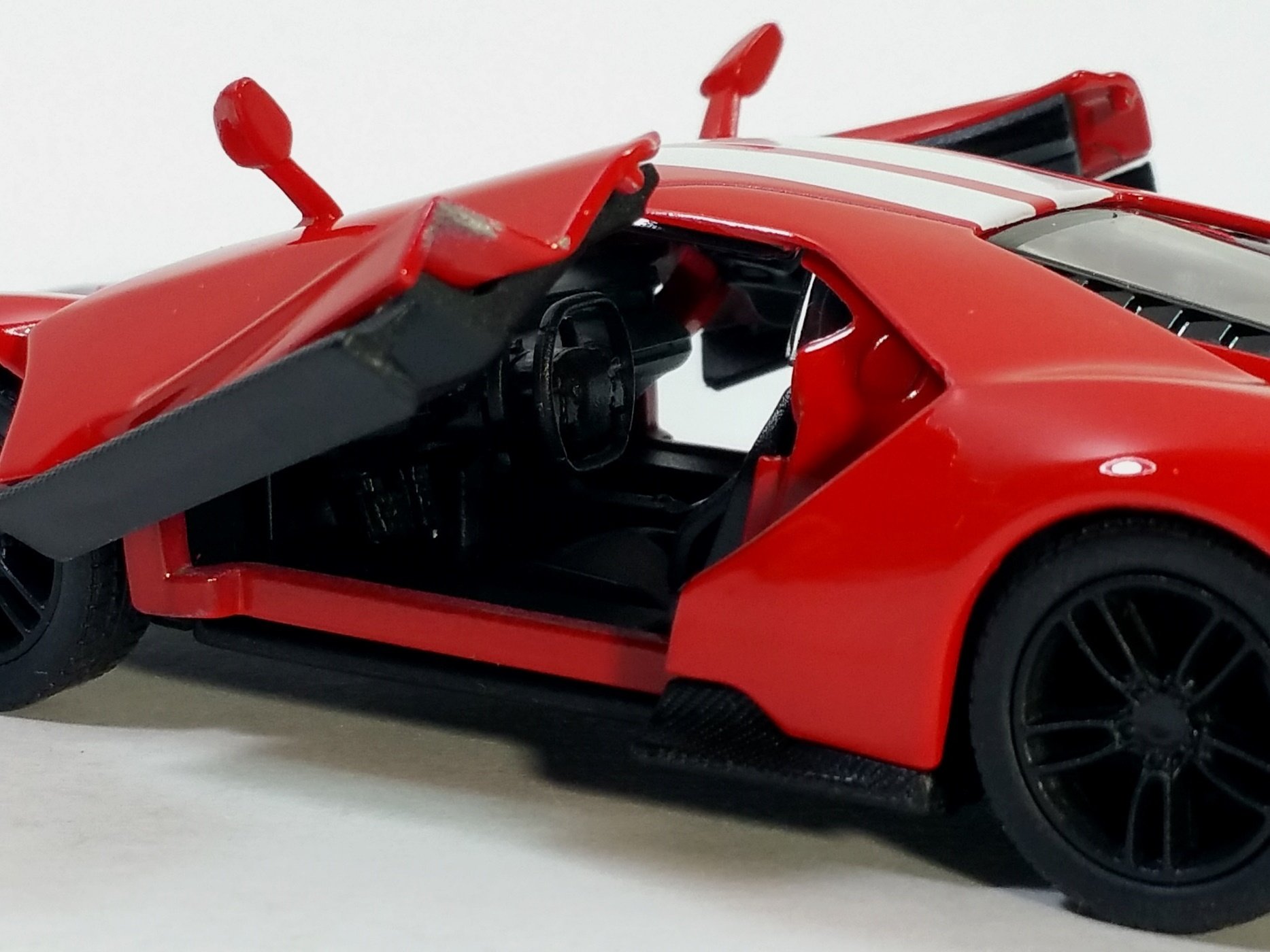 KiNSMART 2017 Ford GT Hardtop Red 1:38 Scale 5" Die Cast Metal Model Toy Super Sports Car