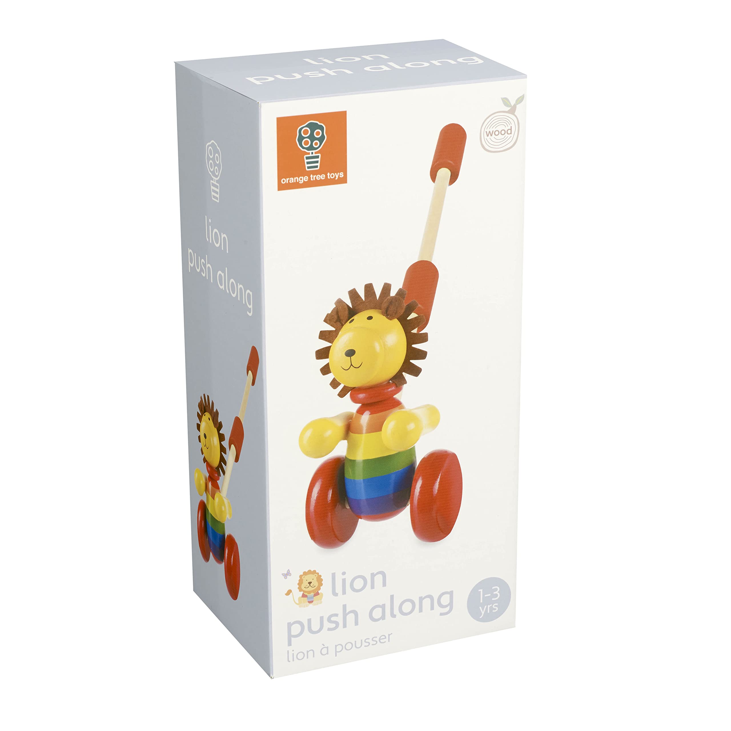 Orange Tree Toys - Lion - Wooden Push Along