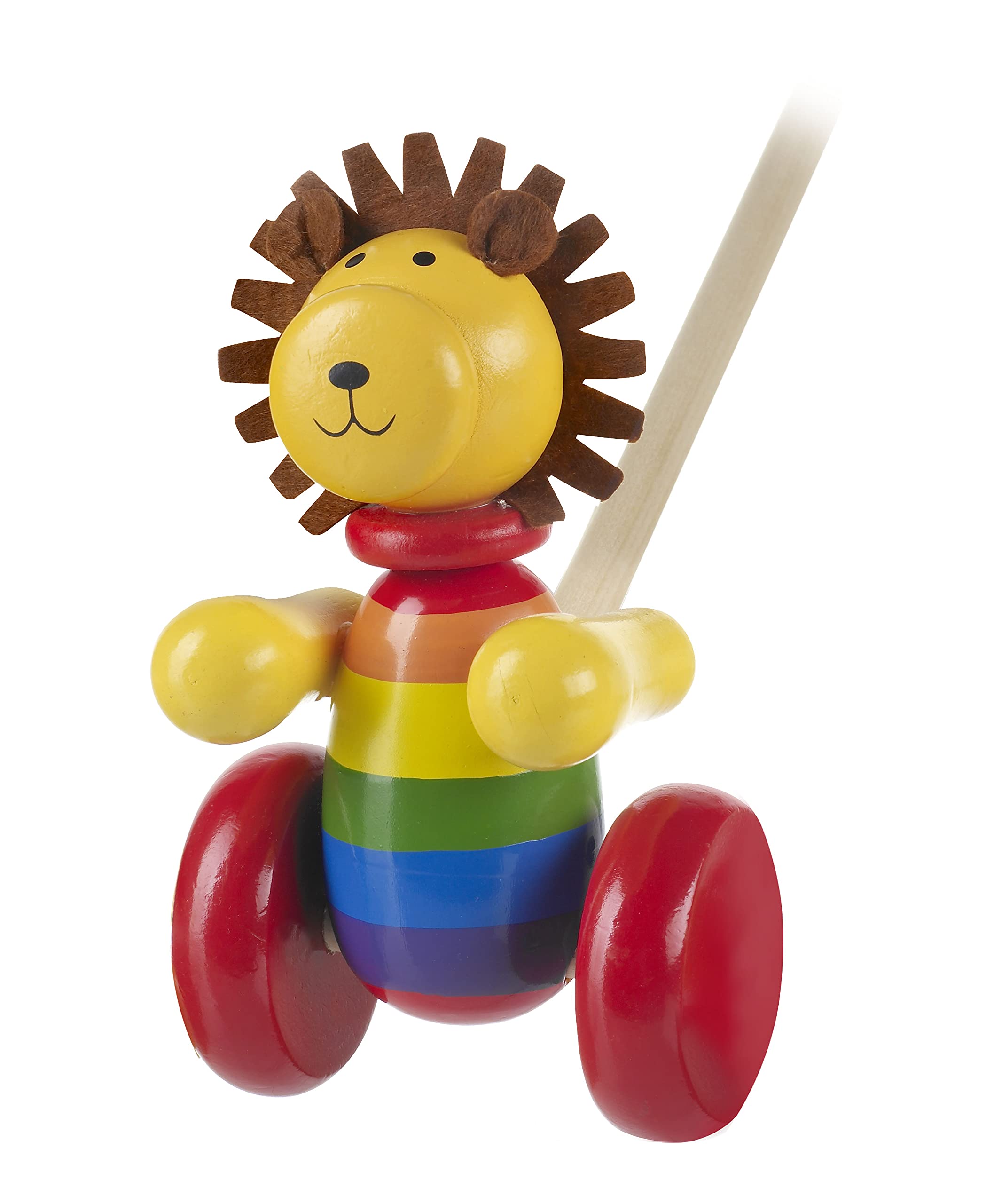 Orange Tree Toys - Lion - Wooden Push Along