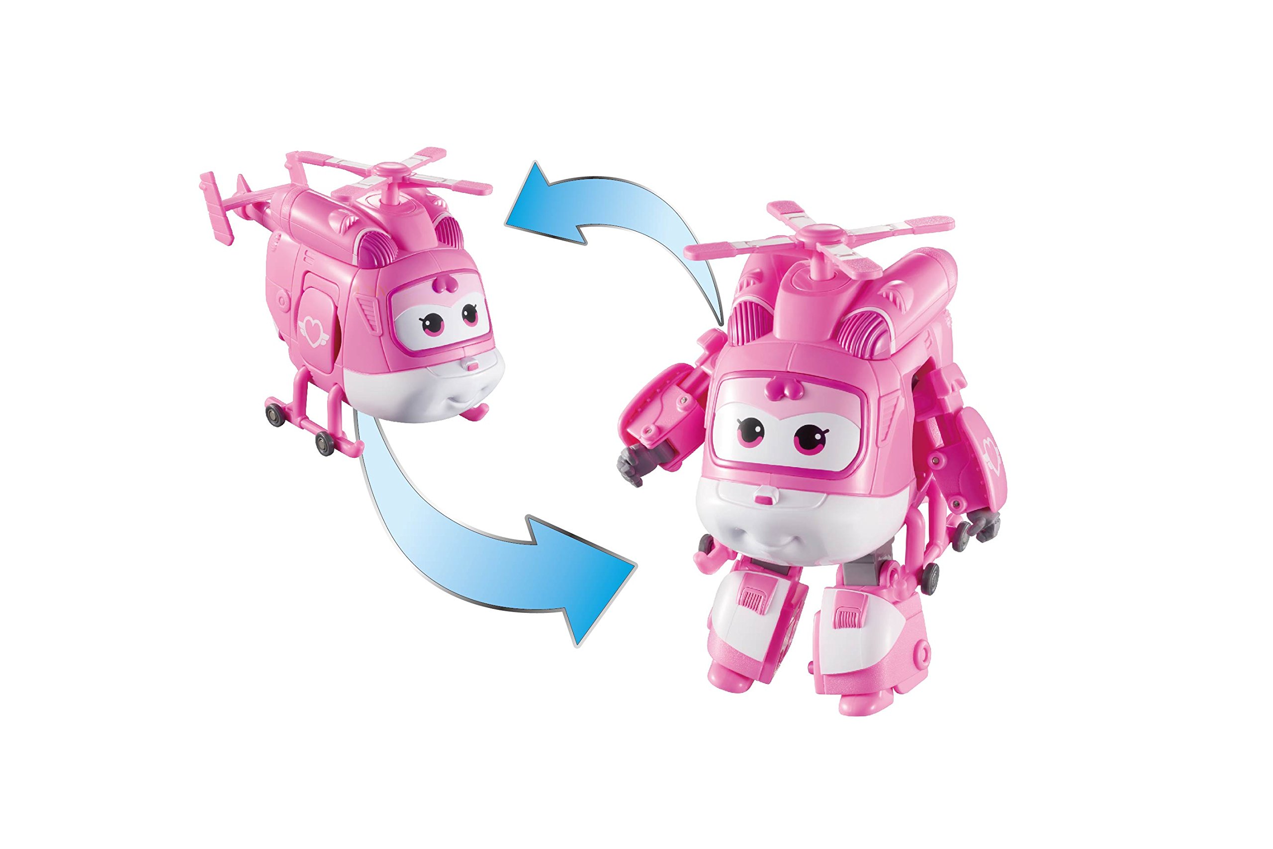 Super Wings Transformer Toys, 5 in Dizzy Transforming Airplane Toys, 2-in-1 Mode Action Figures, Plane to Robot, Preschool Gift Transformer Figures Toys for Boys Girls Kids Age 3 4 5 6 7 8+