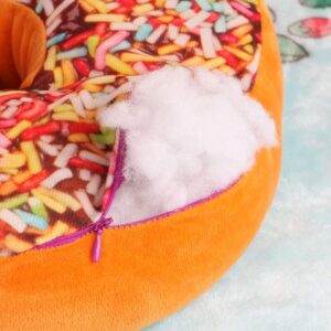 Nunubee Round Doughnut Back Stuffed Cushion Throw Pillow Plush Play Toy Doll for Office Chair Car Pattern 1