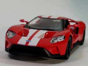 kinsmart 2017 ford gt hardtop red 1:38 scale 5" die cast metal model toy super sports car