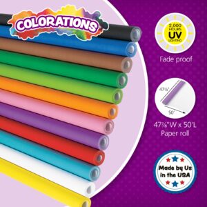 Colorations Prima-Color Fade-Resistant Paper Rolls, Lime Green, Arts and Crafts, 48" x 60', Drawing, Finger Painting, Paint, Watercolor, Wall Art, Bulletin Boards, Kids Crafts - RESISTLI