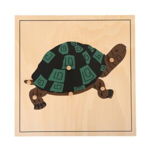 leader joy montessori nature materials turtle puzzle for early preschool learning toy