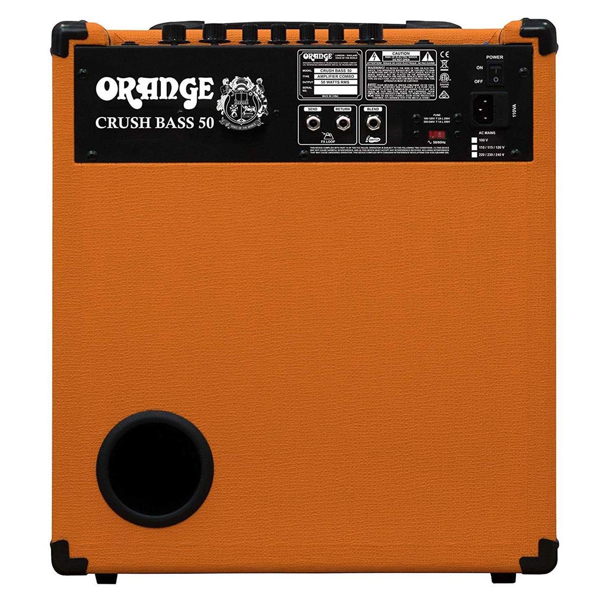 Orange Crush Bass 50 50W 12" Bass Guitar Amplifier and Speaker Combo, Orange