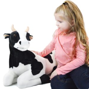 tigerhart milhouse the cow - 27.5 inch big stuffed animal plush