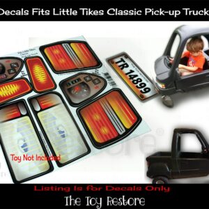 Toy Restore Replacement Stickers Fits Little Tikes Classic Pick up Truck (No Eyes)