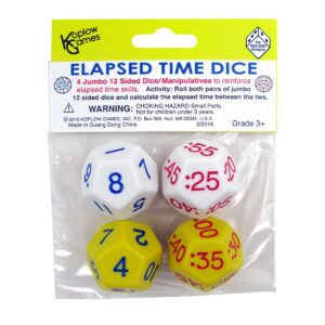 koplow games elapsed time dice classroom accessories multicolor, extra large (26mm - 35mm)