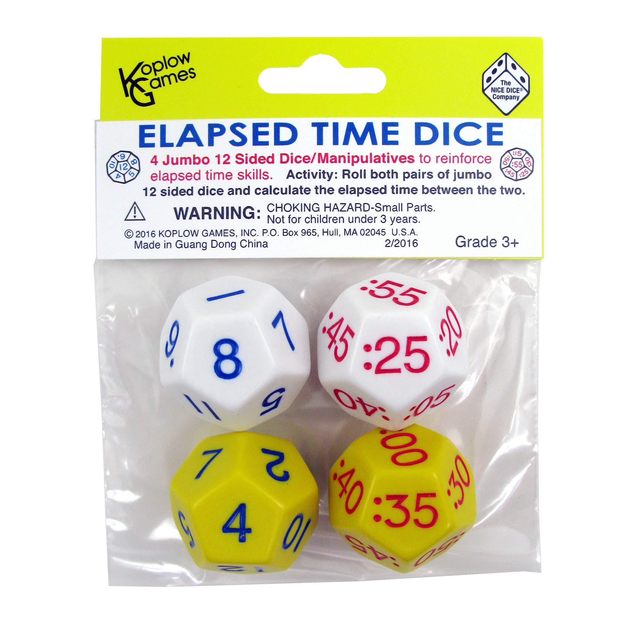 Koplow Games Elapsed Time Dice Classroom Accessories Multicolor, Extra Large (26mm - 35mm)