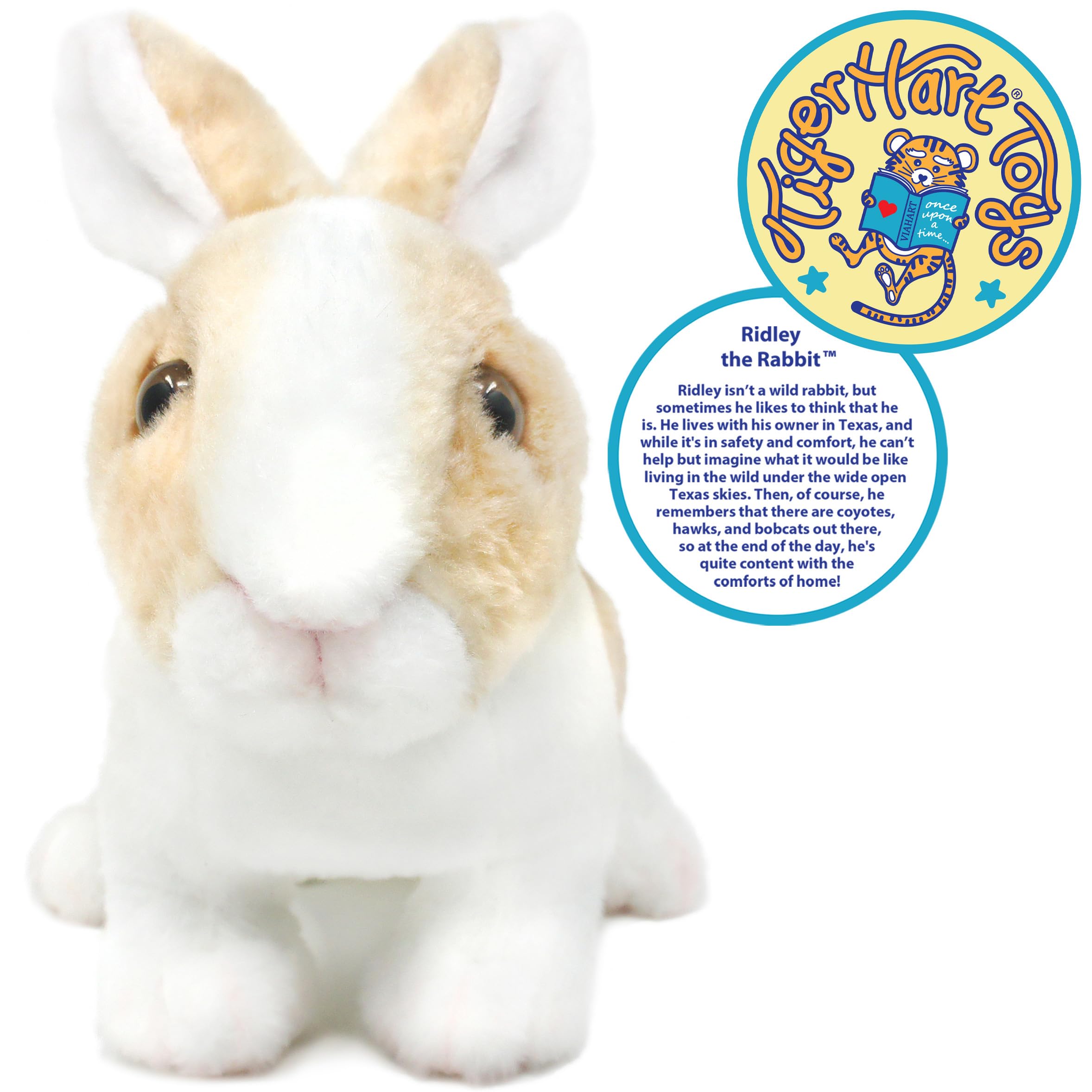 TigerHart Ridley The Rabbit - 11 Inch Realistic Stuffed Animal Plush Bunny