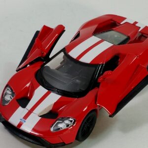 KiNSMART 2017 Ford GT Hardtop Red 1:38 Scale 5" Die Cast Metal Model Toy Super Sports Car