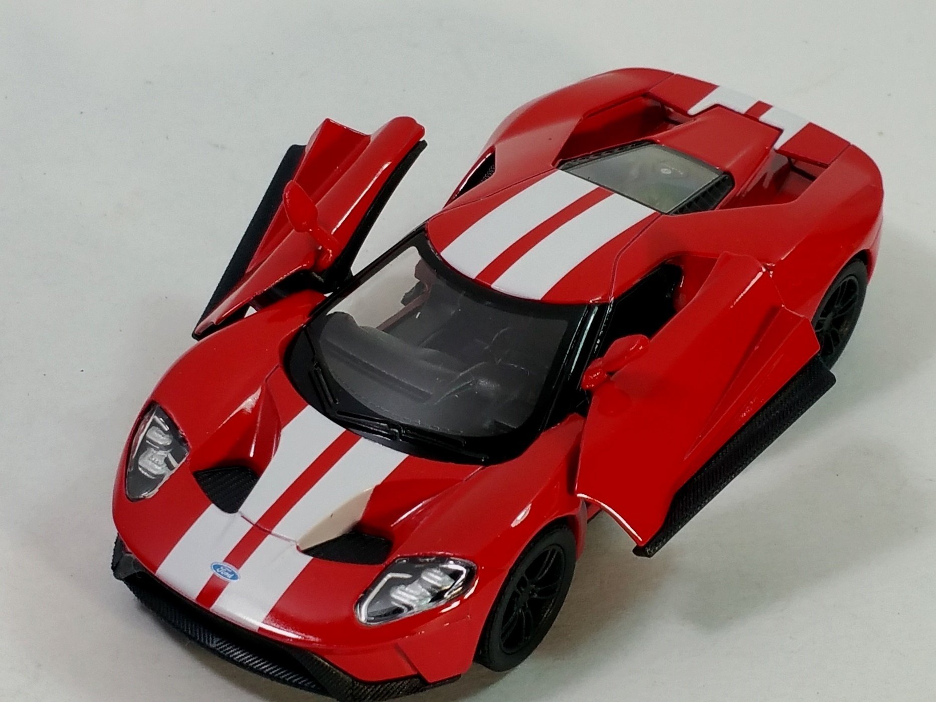 KiNSMART 2017 Ford GT Hardtop Red 1:38 Scale 5" Die Cast Metal Model Toy Super Sports Car