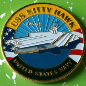 US Navy USS Kitty Hawk CV-63 Colorized Challenge Art Coin