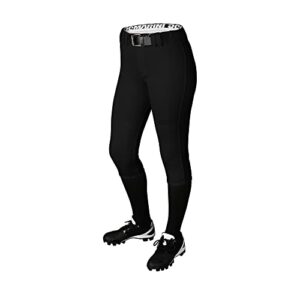 demarini girls' fierce softball pants - black, large