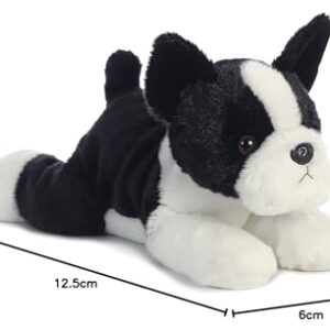 Aurora® Adorable Flopsie™ Buster™ Boston Terrier Stuffed Animal - Playful Ease - Timeless Companions - Black 12 Inches