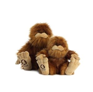 aurora® mysterious fantasy big foot stuffed animal - mythical companion - imaginative adventures - brown 16.5 inches