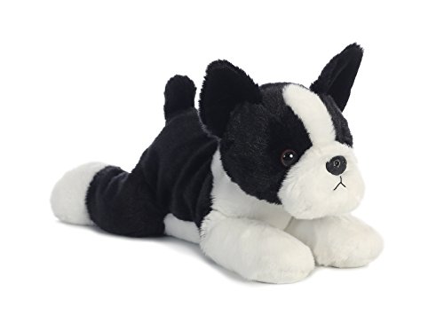 Aurora® Adorable Flopsie™ Buster™ Boston Terrier Stuffed Animal - Playful Ease - Timeless Companions - Black 12 Inches